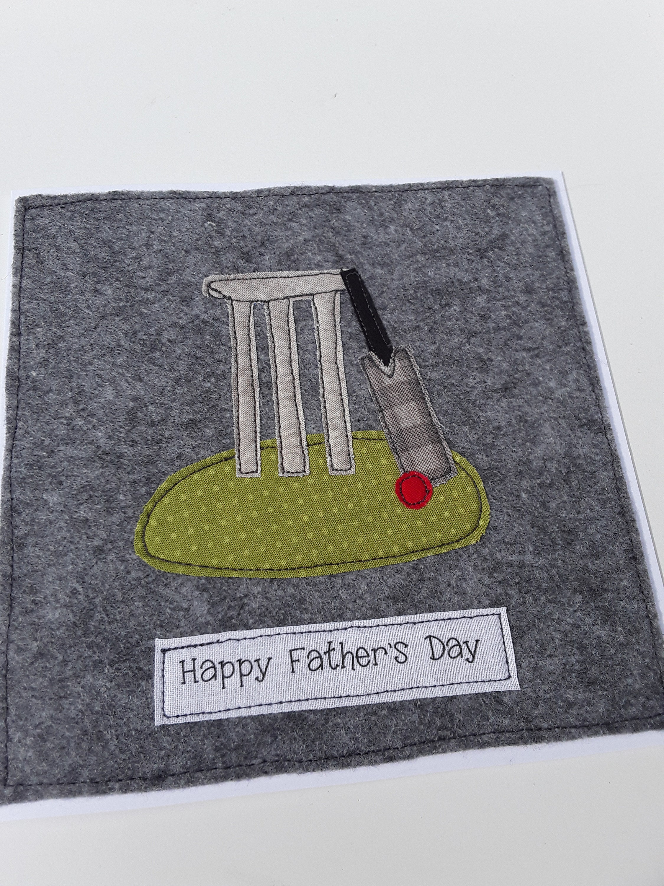 Father's Day Card for Dad Fabric Card Cricket Themed - Etsy UK
