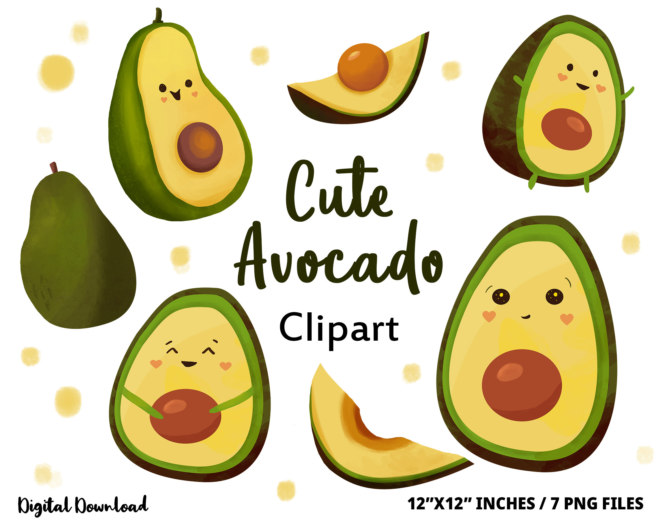 Cute Cartoon Avocado