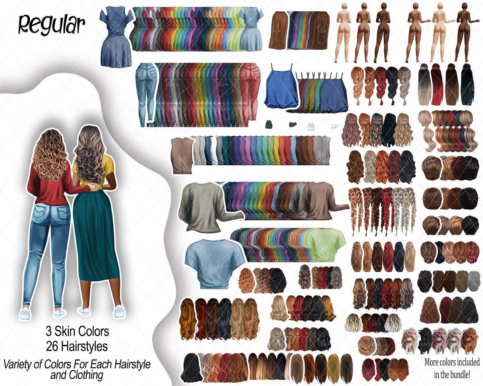 Friends Clipart Pack: 900+ PNG Elements (digital Download) - Etsy