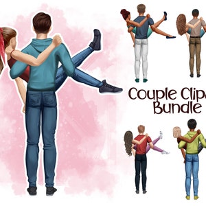Couple Clipart Bundle PNG Files Valentine's Day, Best Friends Clipart ...