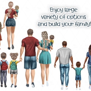 Family Clipart Set: Customizable Portrait Graphics (digital Download ...