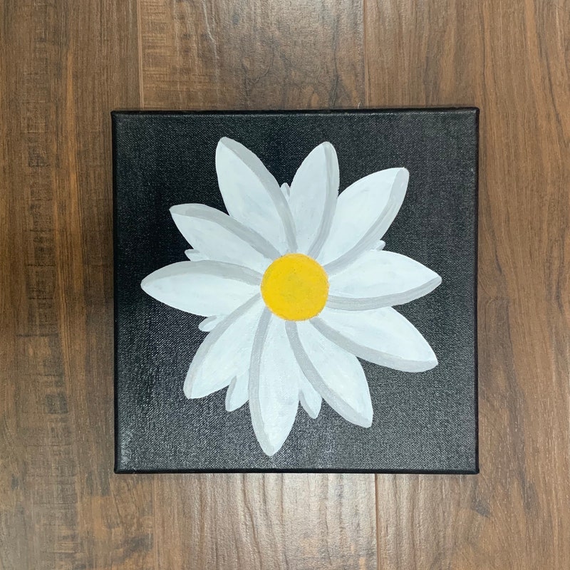 White Daisy Painting - Etsy