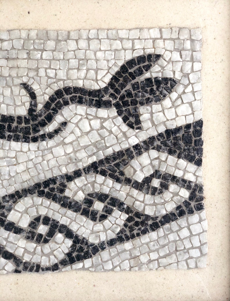 Wall Art Mosaic Black and White - Etsy