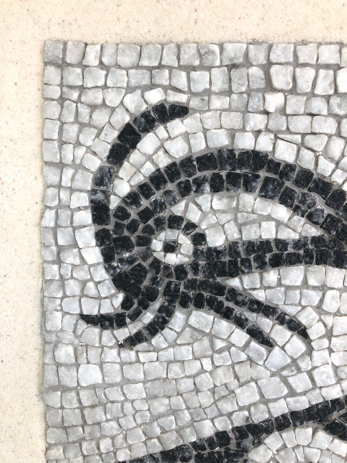 Wall Art Mosaic Black and White - Etsy