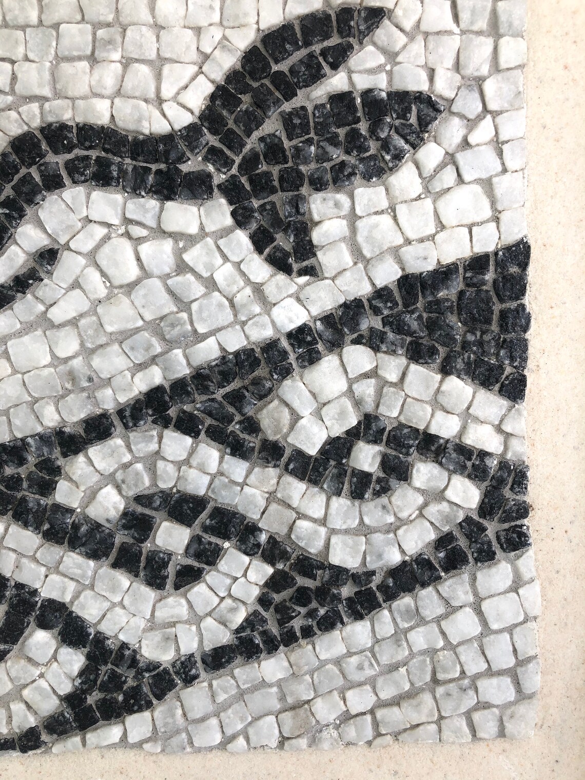 Wall Art Mosaic Black and White - Etsy