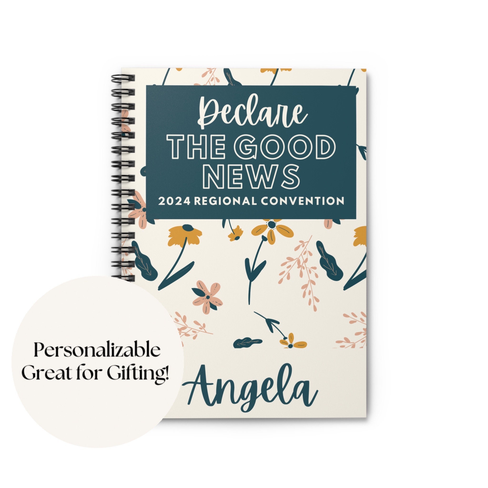 Customizable 2024 Jw Convention Notebook Declare The Good News Spiral