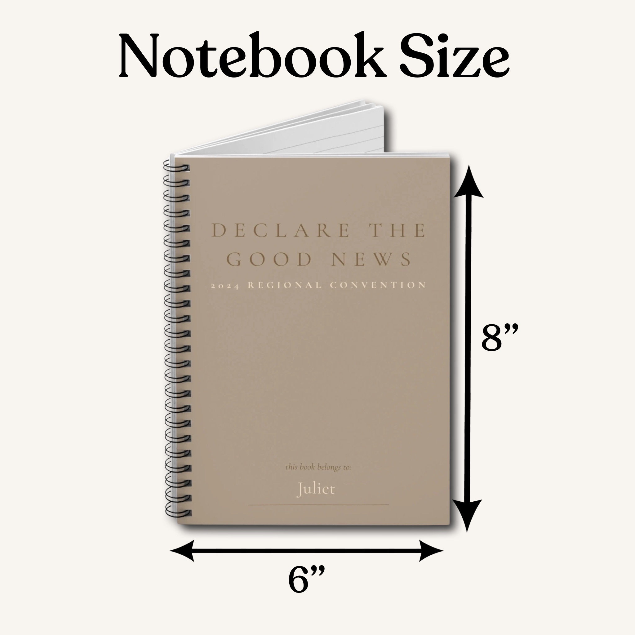 Custom 2024 JW Convention Notebook, Declare the Good News Spiral ...