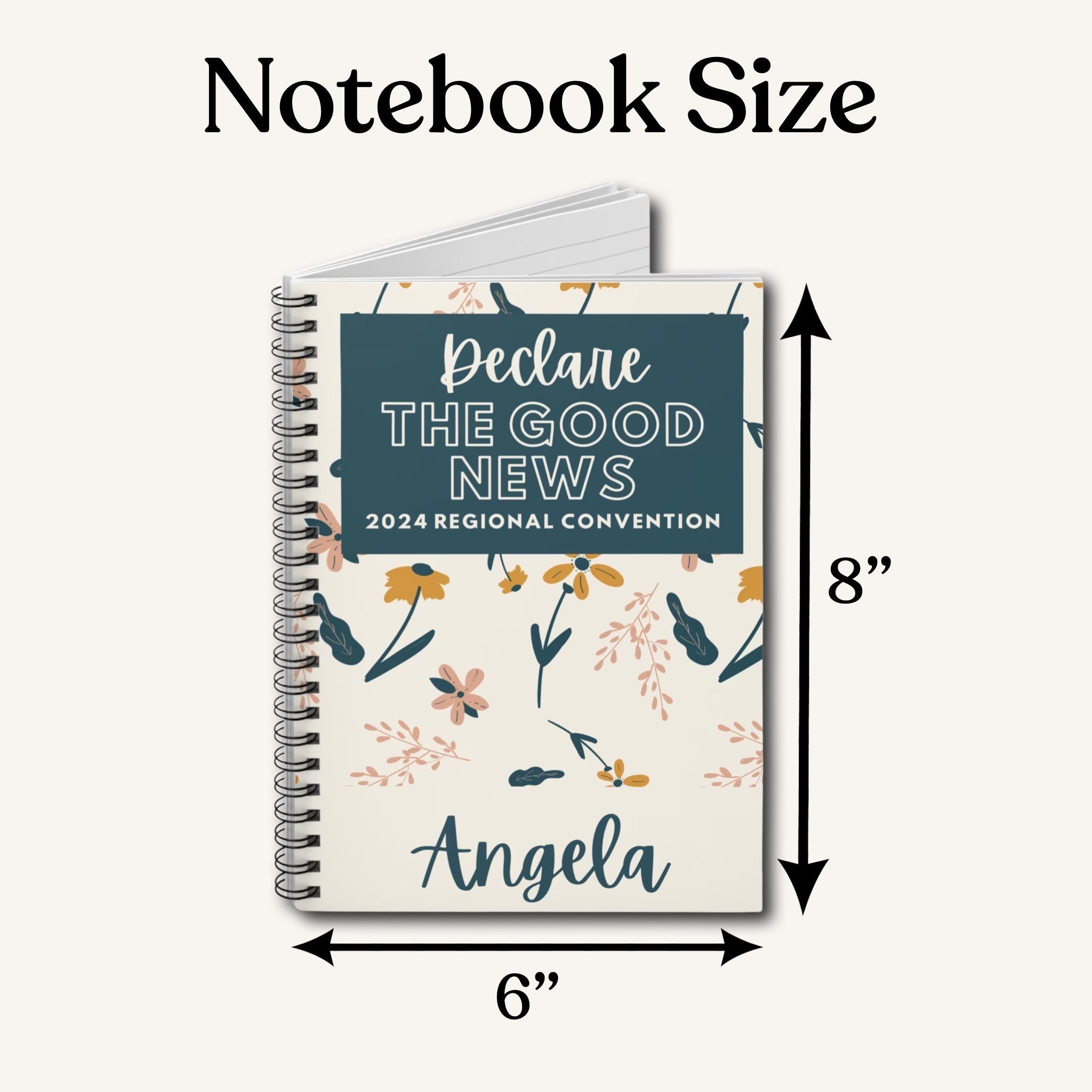 Customizable 2024 JW Convention Notebook, Declare the Good News Spiral ...