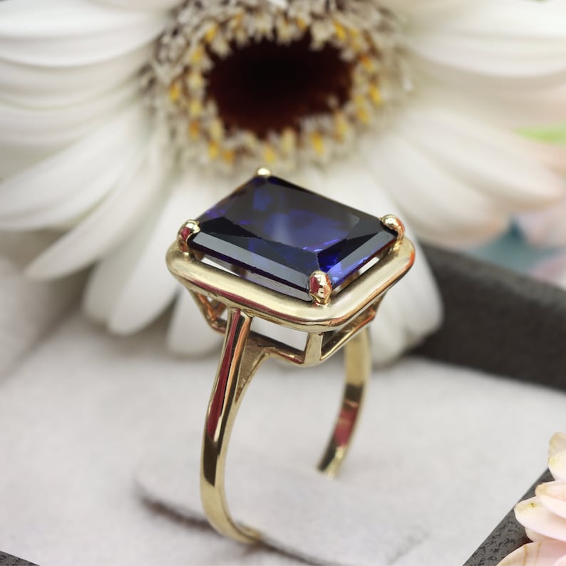 Sapphire Ring September Birthstone Gold Ring Gemstone - Etsy