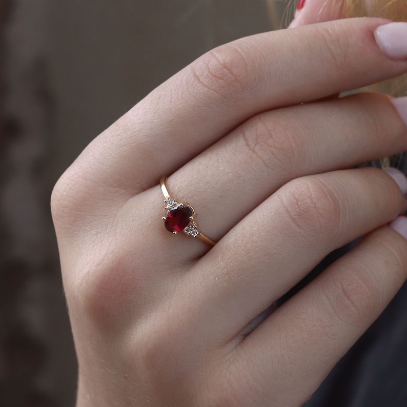 Ruby Celtic Ring July Birthstone Gold Ring Gemstone Ring - Etsy