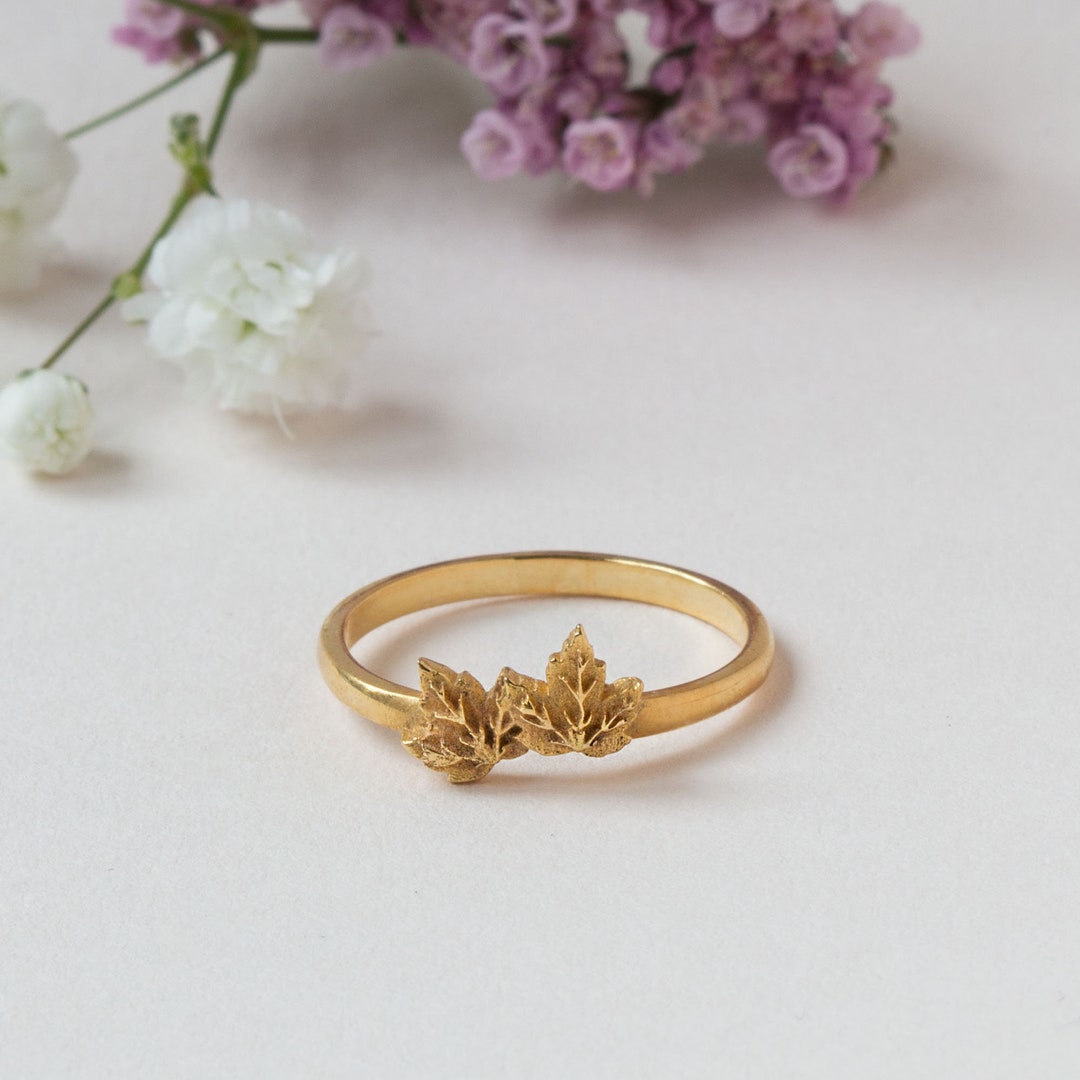 Leaf Ring, Maple Leaf Ring, Maple Ring, Leaves Ring, Nature Ring ...