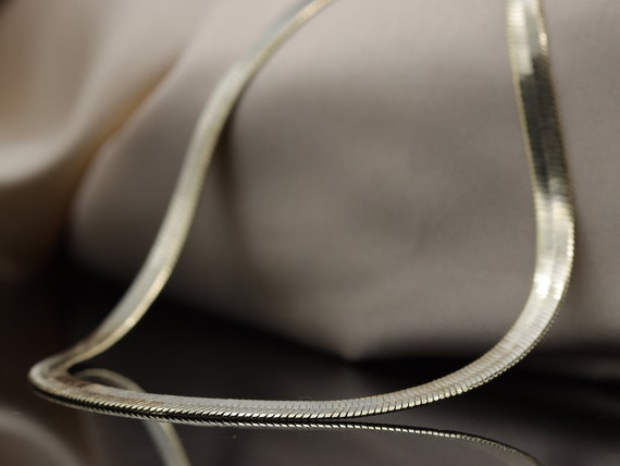 Snake Choker Necklace Snake Chain Necklace High Quality Flat | Etsy