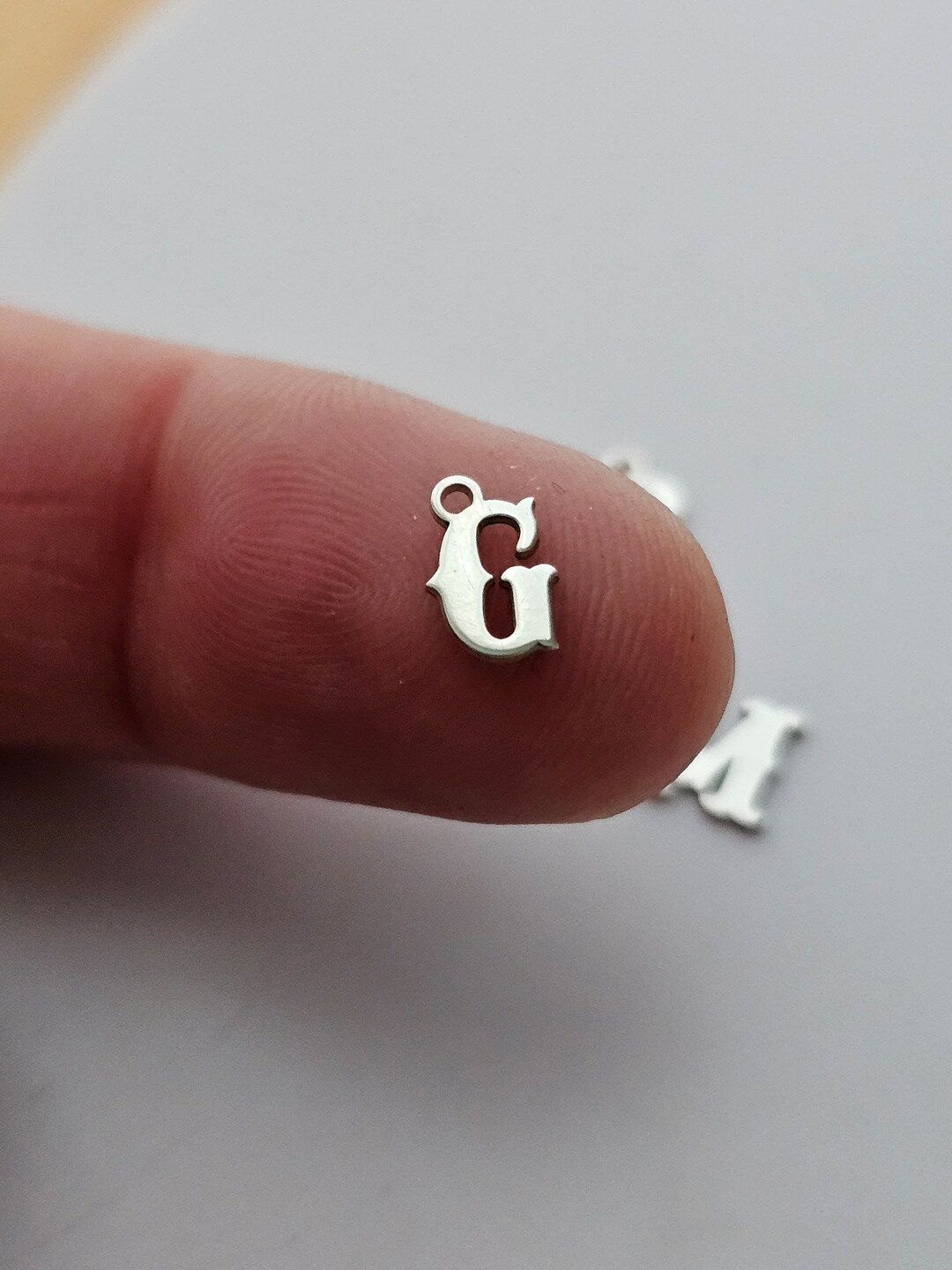Sterling Silver Alphabet Charm, 6mm Letter Components, Letter Charms ...