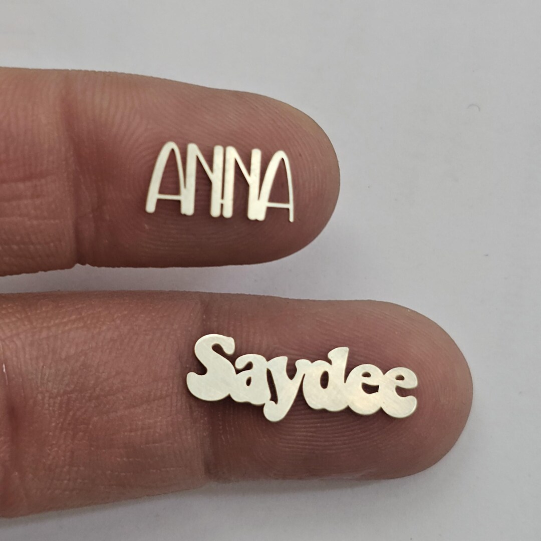 Sterling Silver Name Cut Out, Connected Letters, Word Components ...