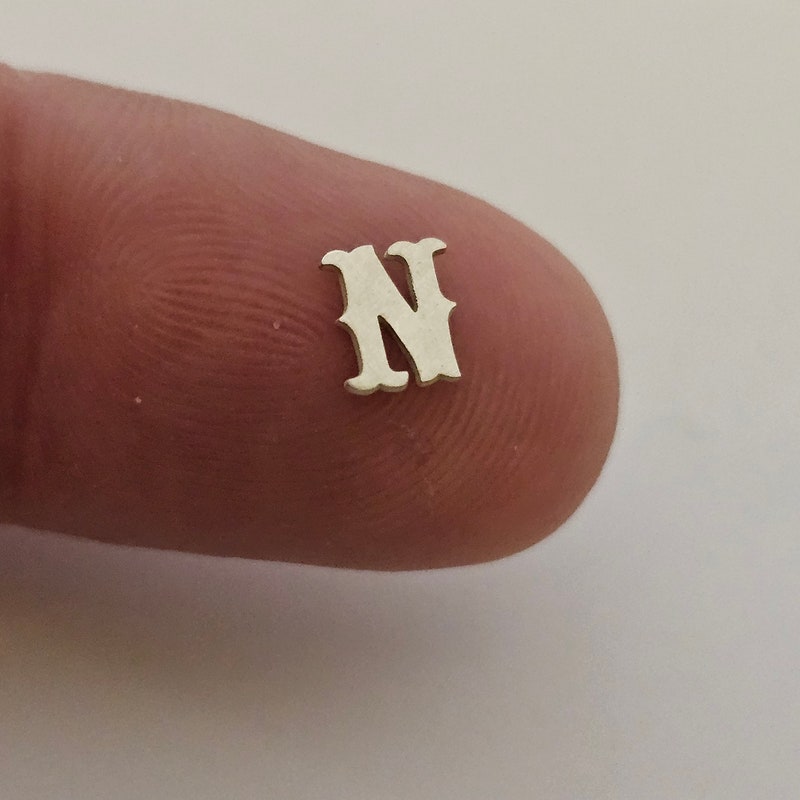 Sterling Silver Letters Charms - Etsy