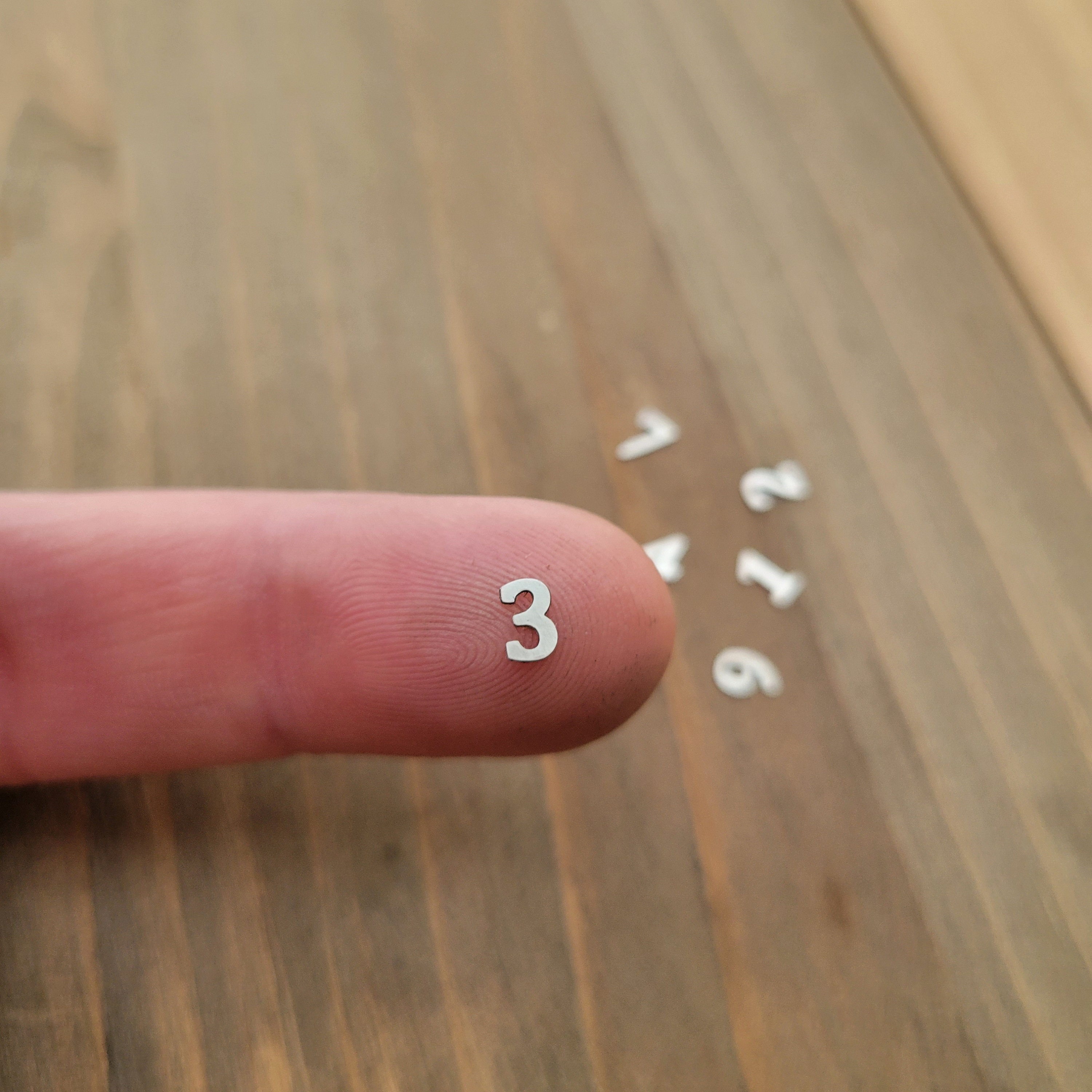 Sterling Silver Numbers, Number Components, Number Charms, Cambria Font ...