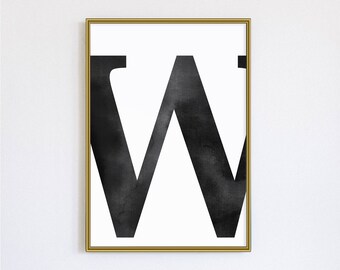 Letter W Wall Art - Etsy
