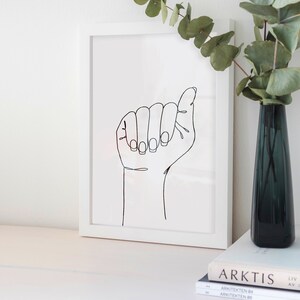 Sign Language, Letter A, Line Art, Alphabet, Asl, One Line, Wall Art ...
