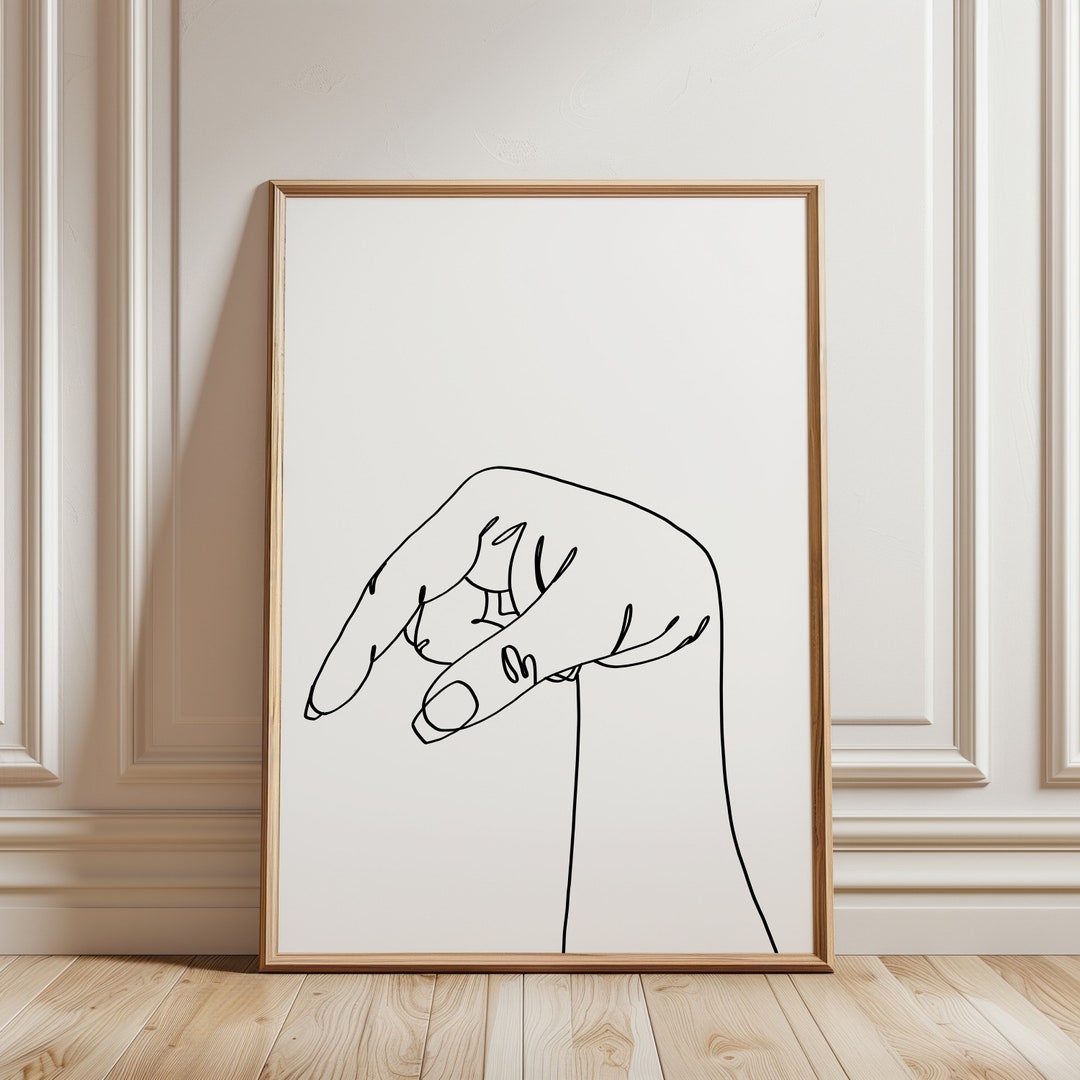 Sign Language, Letter Q, Line Art, Alphabet, Asl, One Line, Wall Art ...