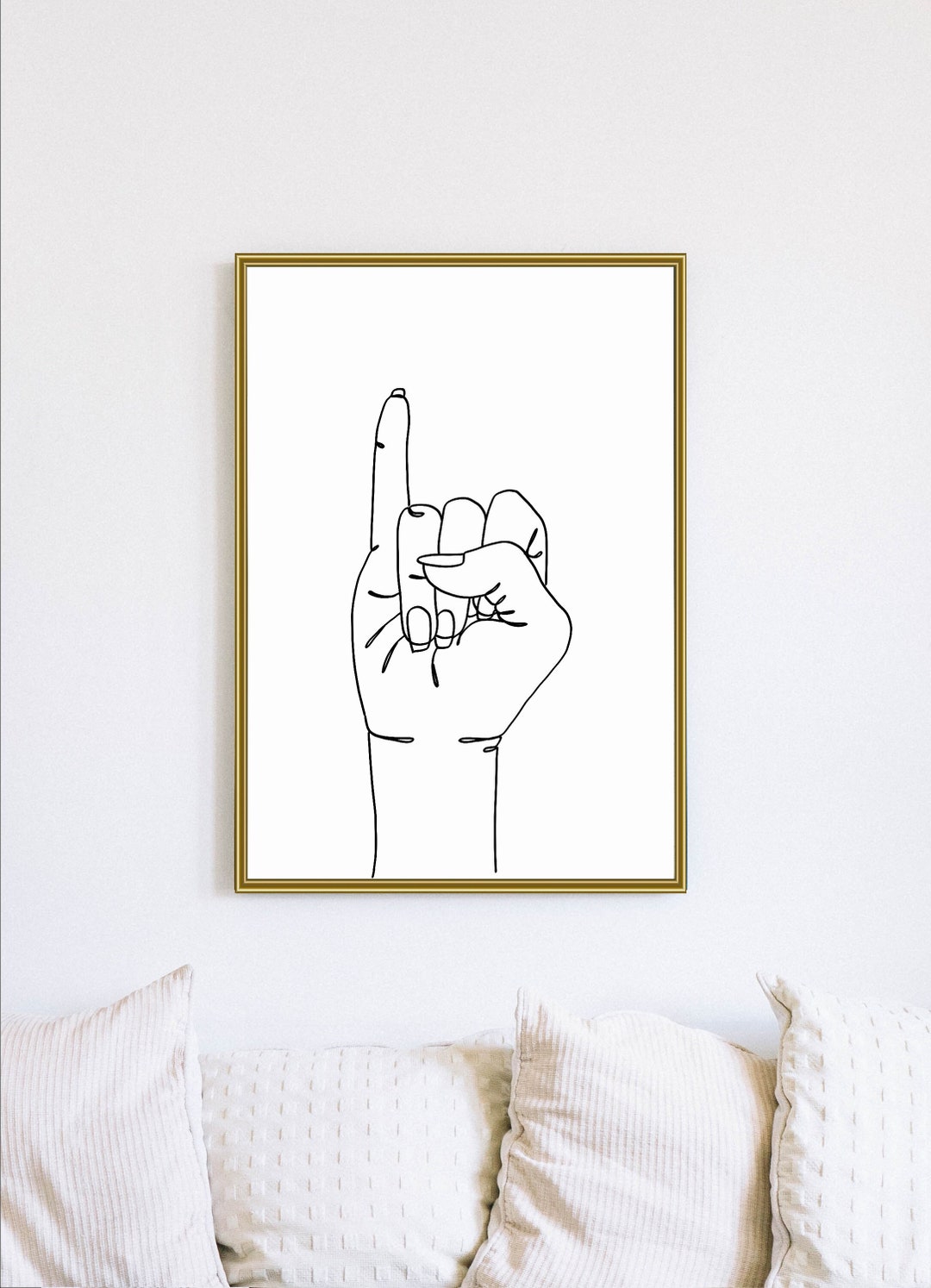 Sign Language Letter I Line Art Alphabet Asl One Line - Etsy
