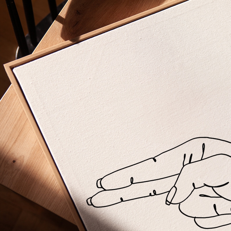 Sign Language, Letter H, Line Art, Alphabet, Asl, One Line, Wall Art ...