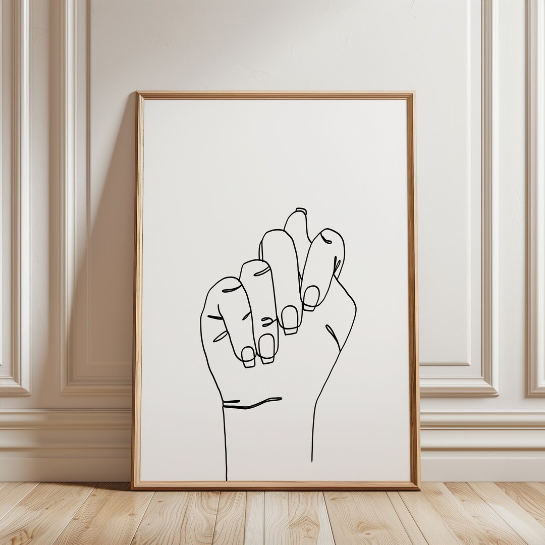 Sign Language, Letter T, Line Art, Alphabet, Asl, One Line, Wall Art ...