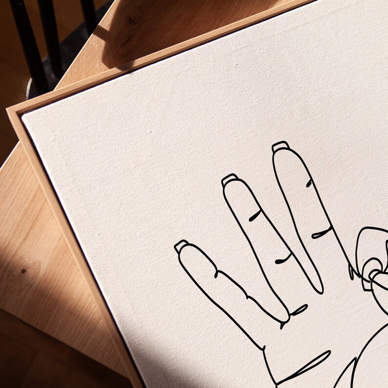 Sign Language, Letter F, Line Art, Alphabet, Asl, One Line, Wall Art ...