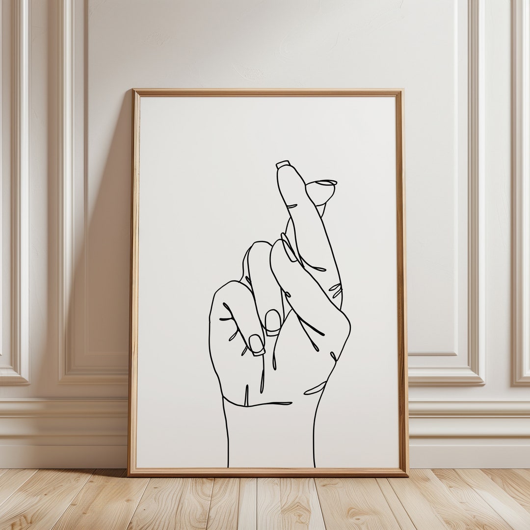 Sign Language, Letter R, Line Art, Alphabet, Asl, One Line, Wall Art ...
