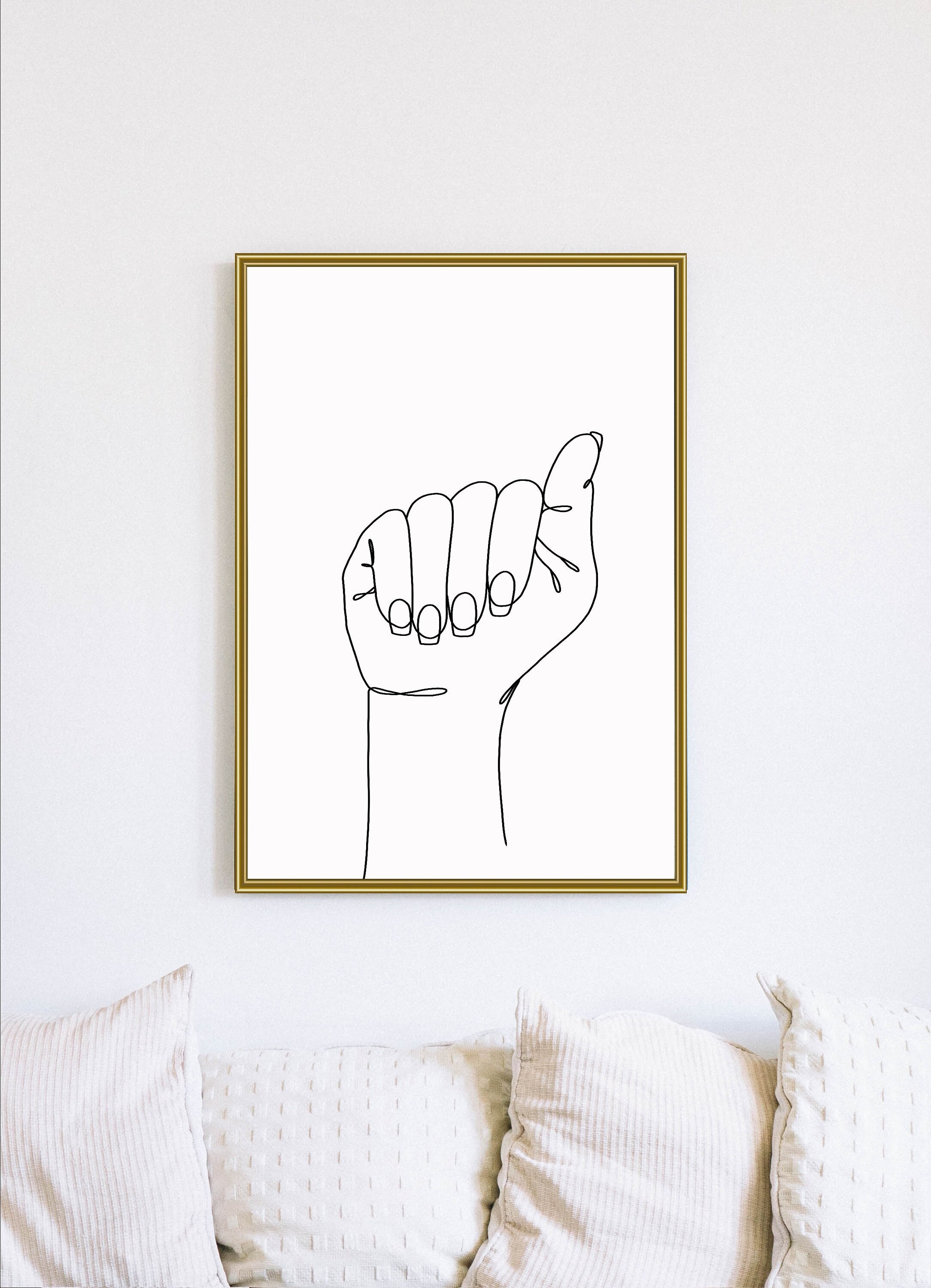 Sign Language, Letter A, Line Art, Alphabet, Asl, One Line, Wall Art ...