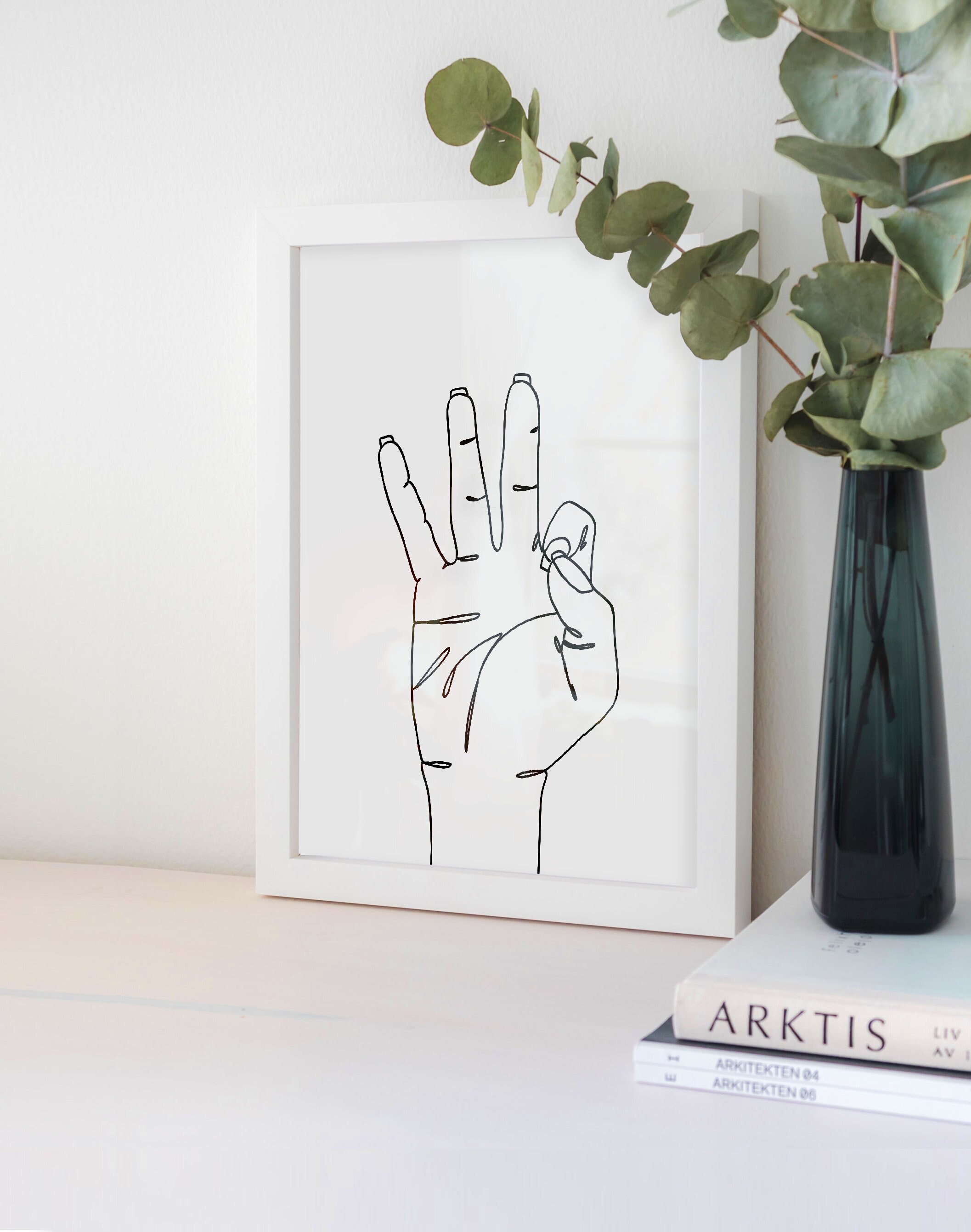 Sign Language Letter F Line Art Alphabet Asl One Line - Etsy