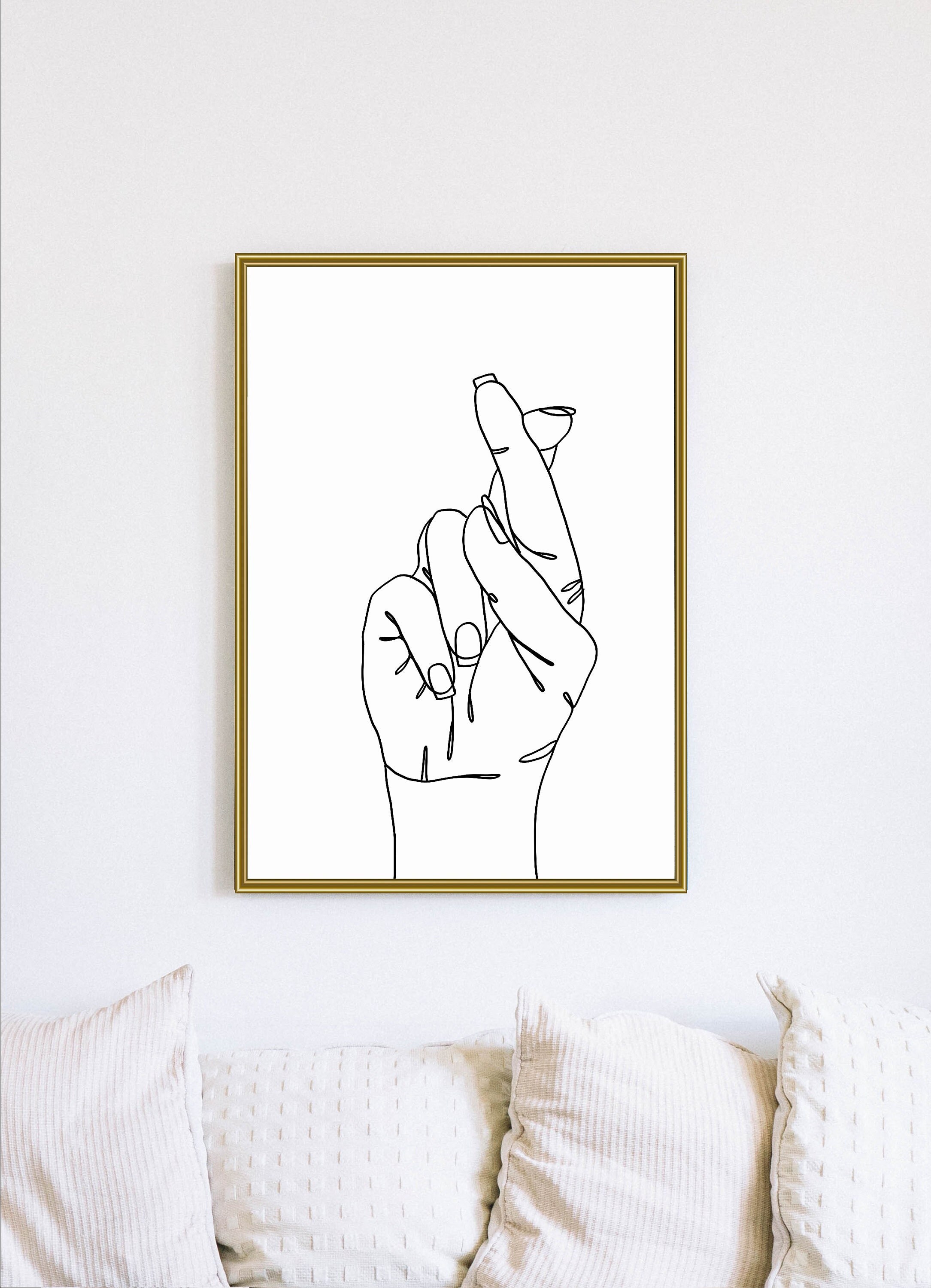 Sign Language, Letter R, Line Art, Alphabet, Asl, One Line, Wall Art ...