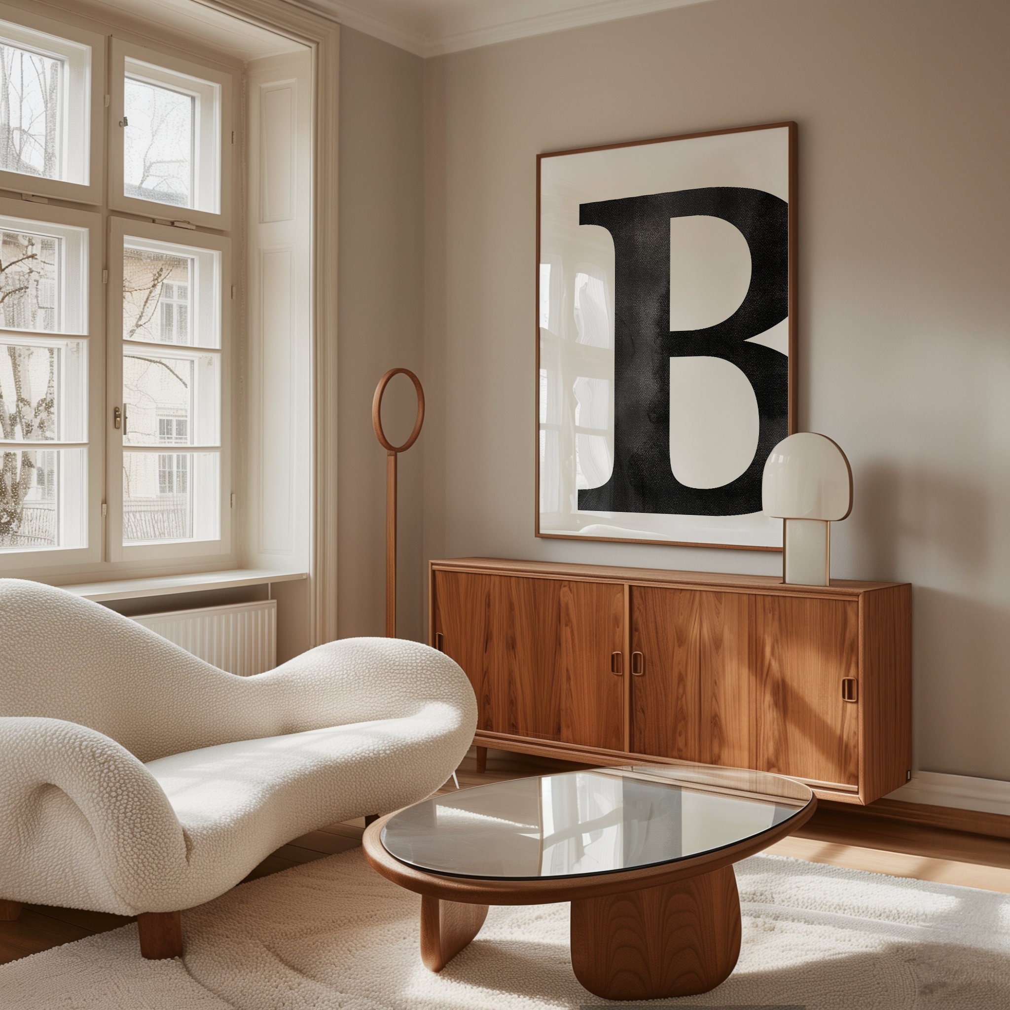 Letter B Watercolour Print, Digital Download, Black Watercolor, Modern ...