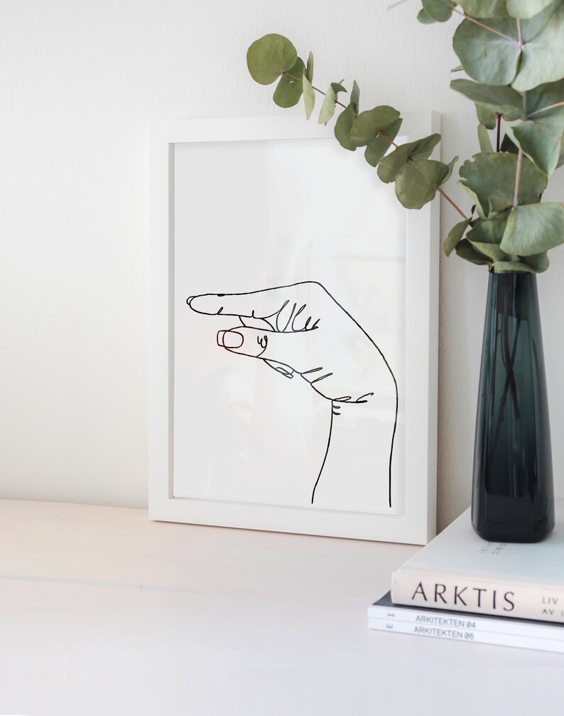 Sign Language, Letter G, Line Art, Alphabet, Asl, One Line, Wall Art ...