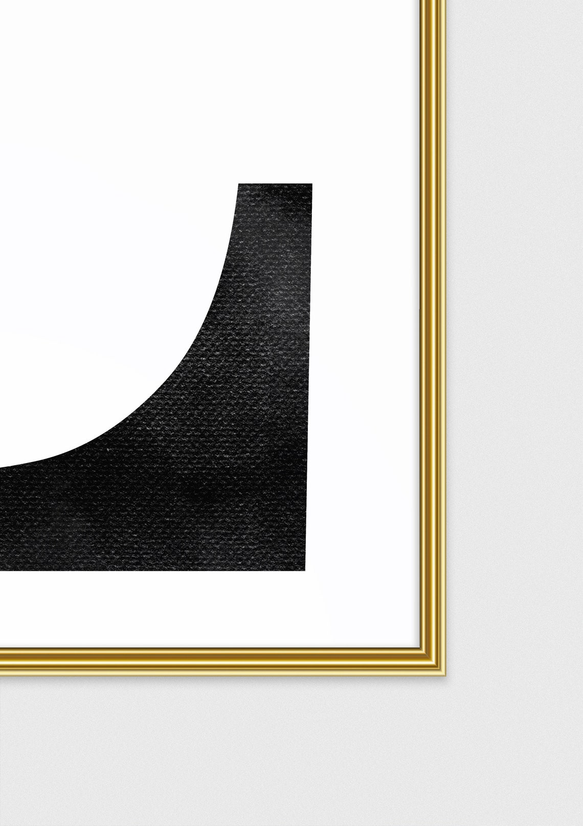 Letter L Watercolour Print Digital Download Black | Etsy