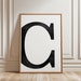 Letter C Watercolour Print, Digital Download, Black Watercolor, Modern ...