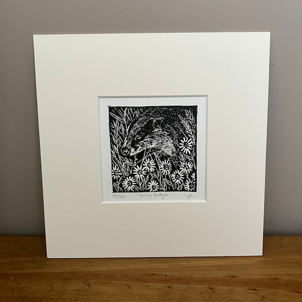 Badger Print - Etsy UK