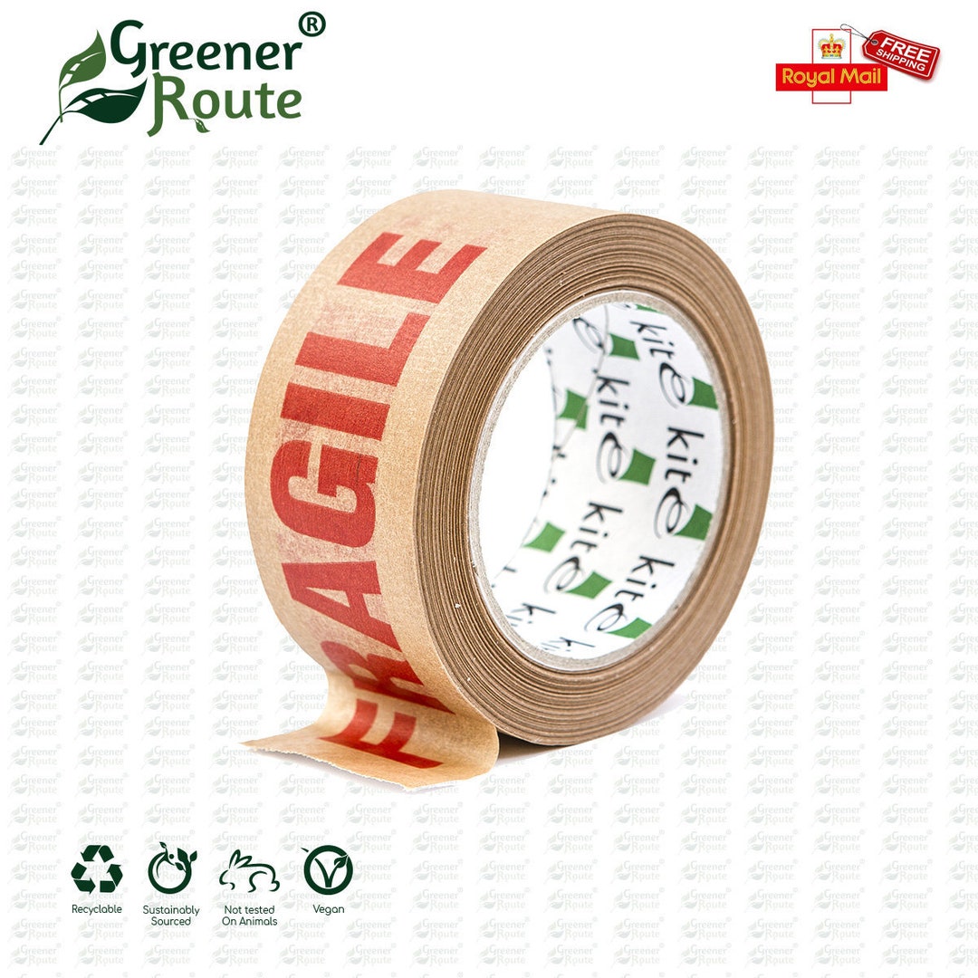 48mm X50m Strong Fragile Printed Paper Tape Kite - Ideal for Packing ...