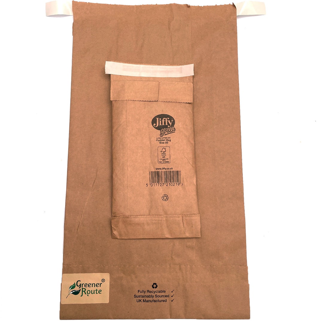 20 X Jiffy Green Padded Bag Size 0 - Large Letter Envelope Size - 105 x ...