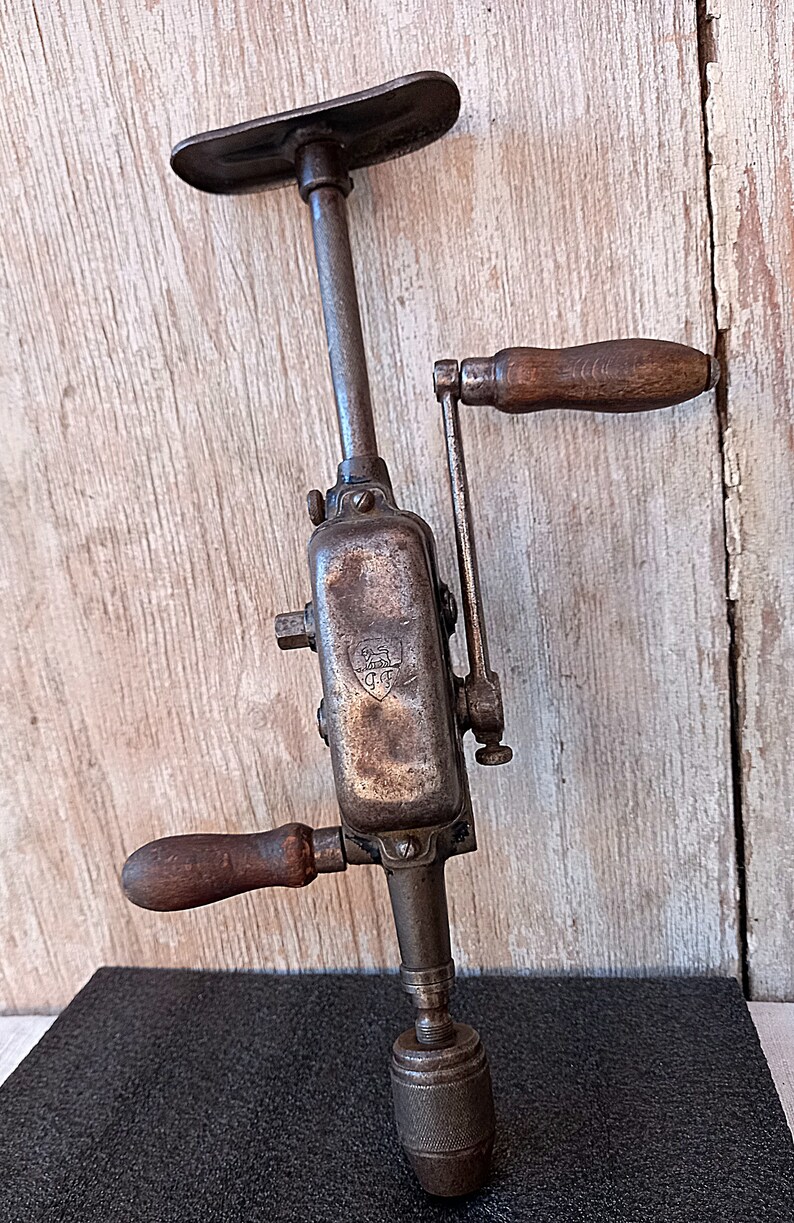 Antique Hand Drill Mechanical Drilling Machine With a Crank From France ...