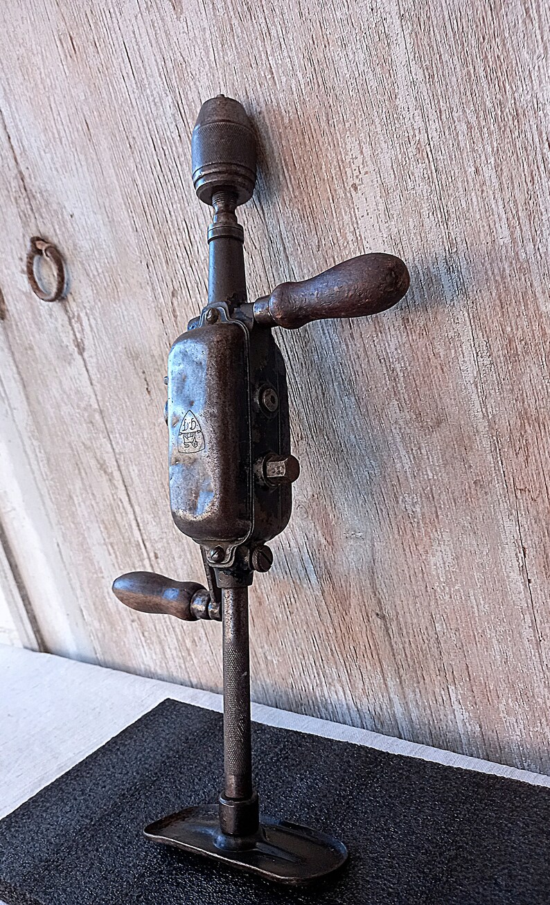 Antique Hand Drill Mechanical Drilling Machine With a Crank From France ...