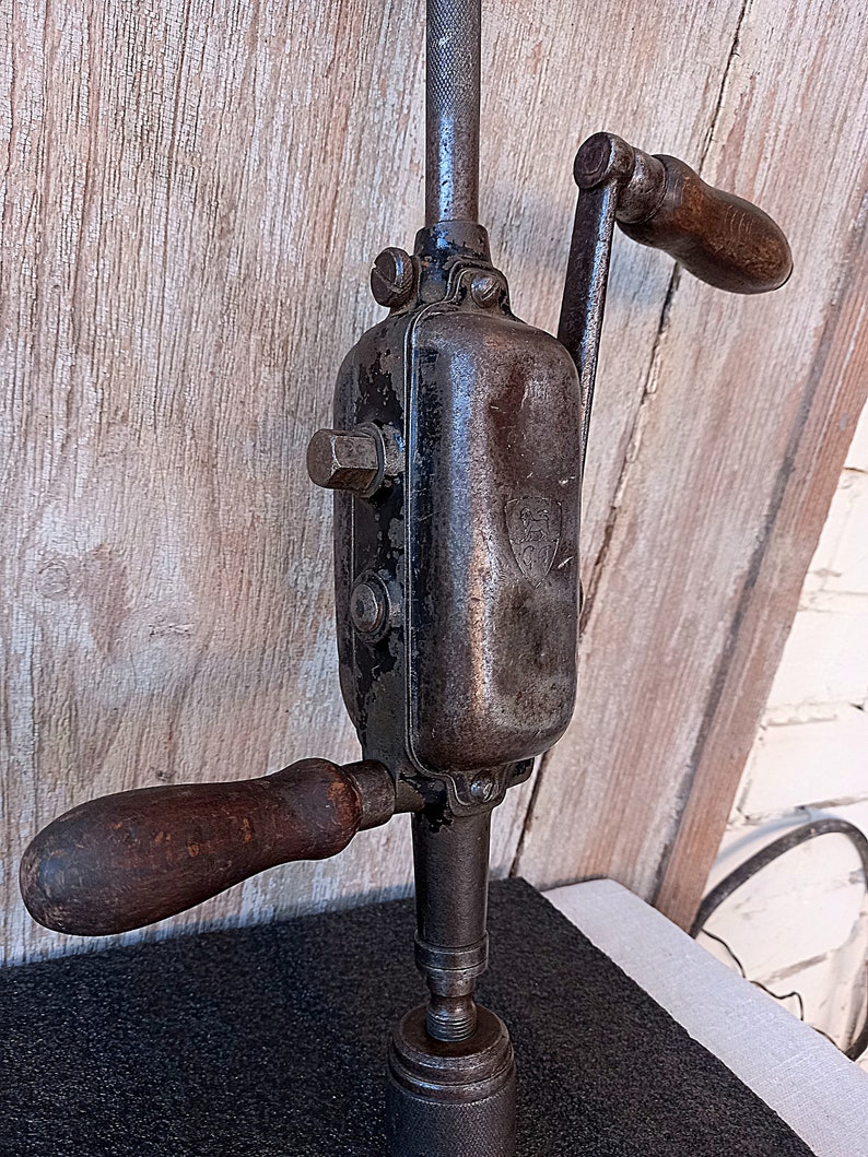 Antique Hand Drill Mechanical Drilling Machine With a Crank From France ...