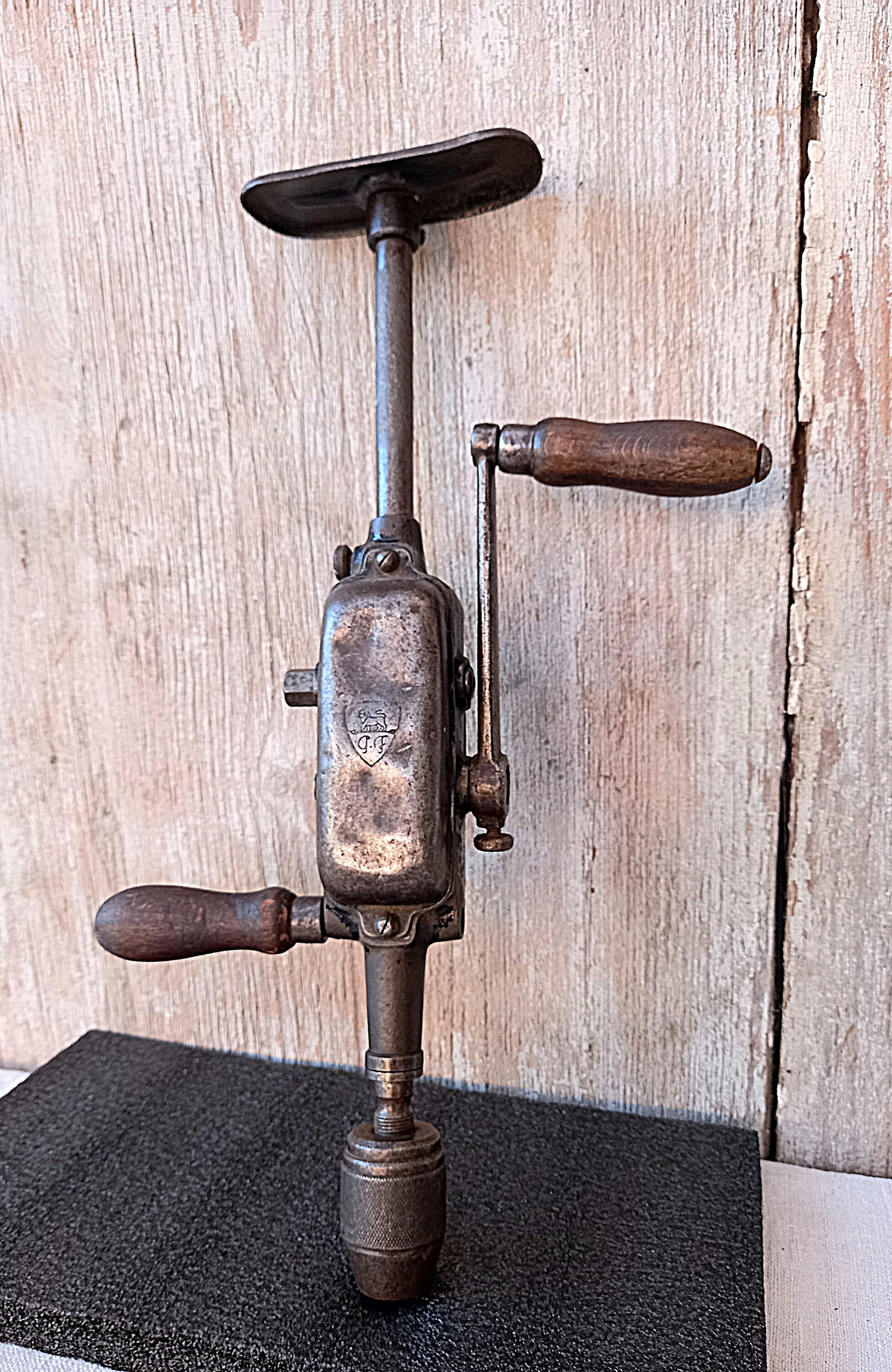 Antique Hand Drill Mechanical Drilling Machine With a Crank From France ...