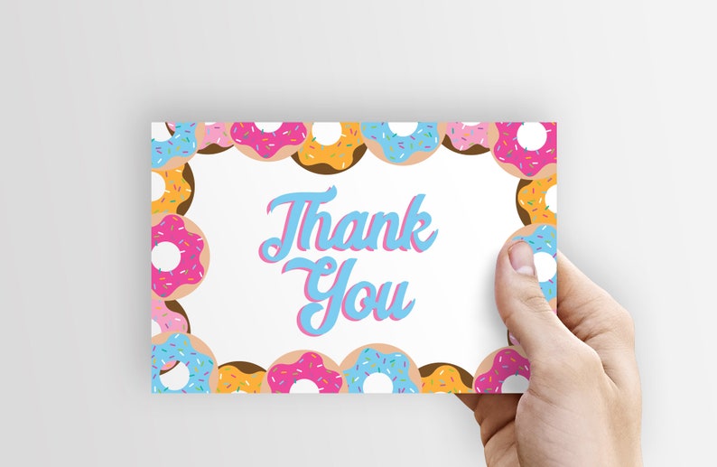 Donut Thank You Card, Instant Download,printable, Bridal Shower Thank ...