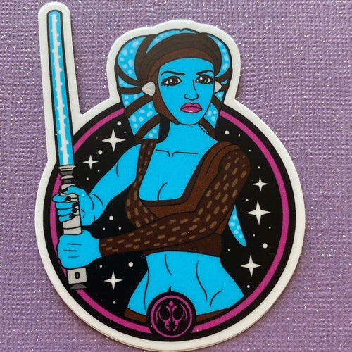 Jedi Master Aayla Secura Sticker | Etsy Jedi Master Aayla Secura Sticker | Etsy