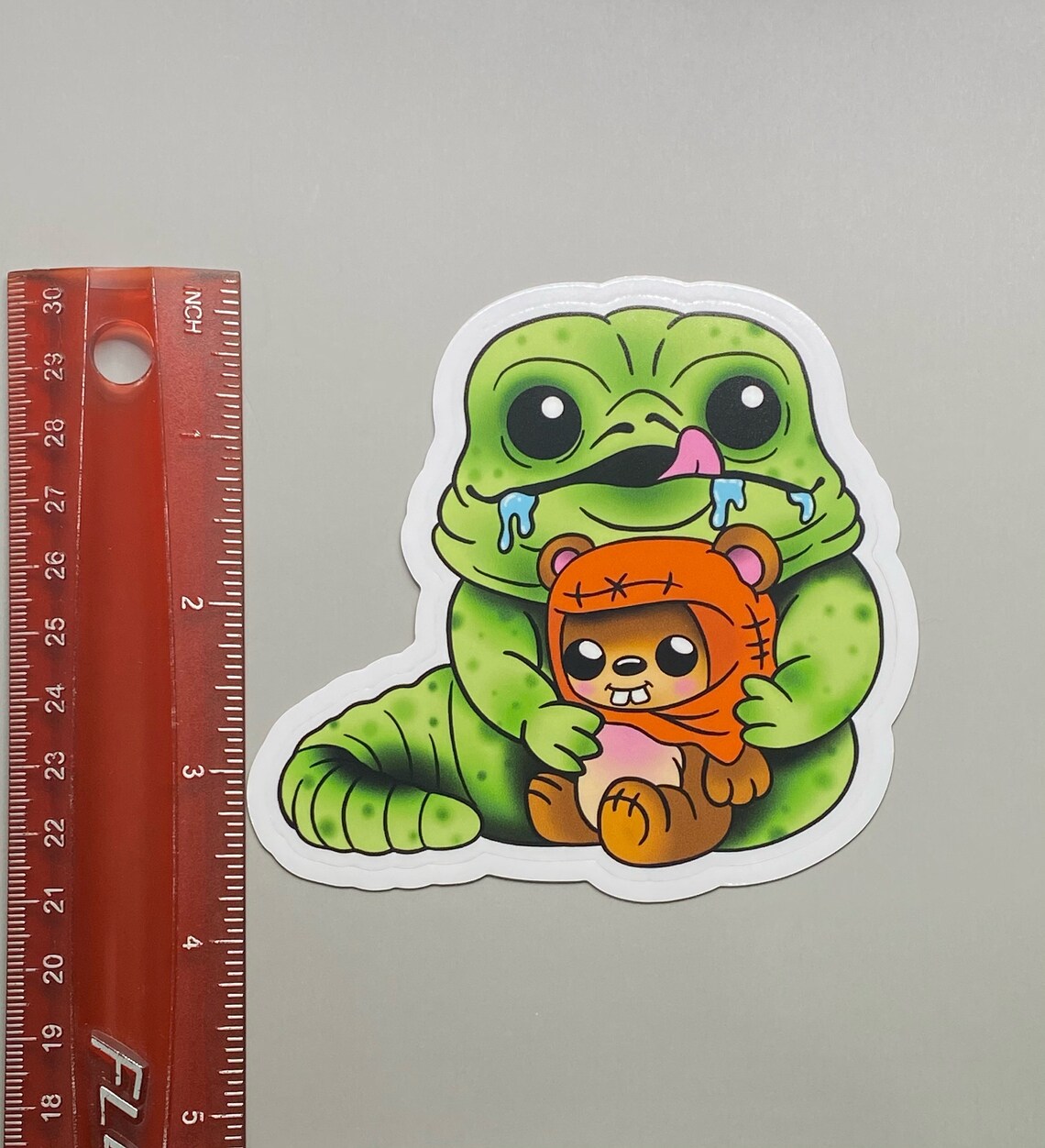Let's Be Friends Jabba & Ewok Sticker - Etsy