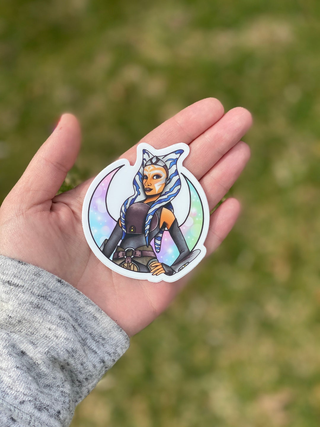 Custom Fan Art Star Wars Ahsoka Tano Sticker 2 Options - Etsy