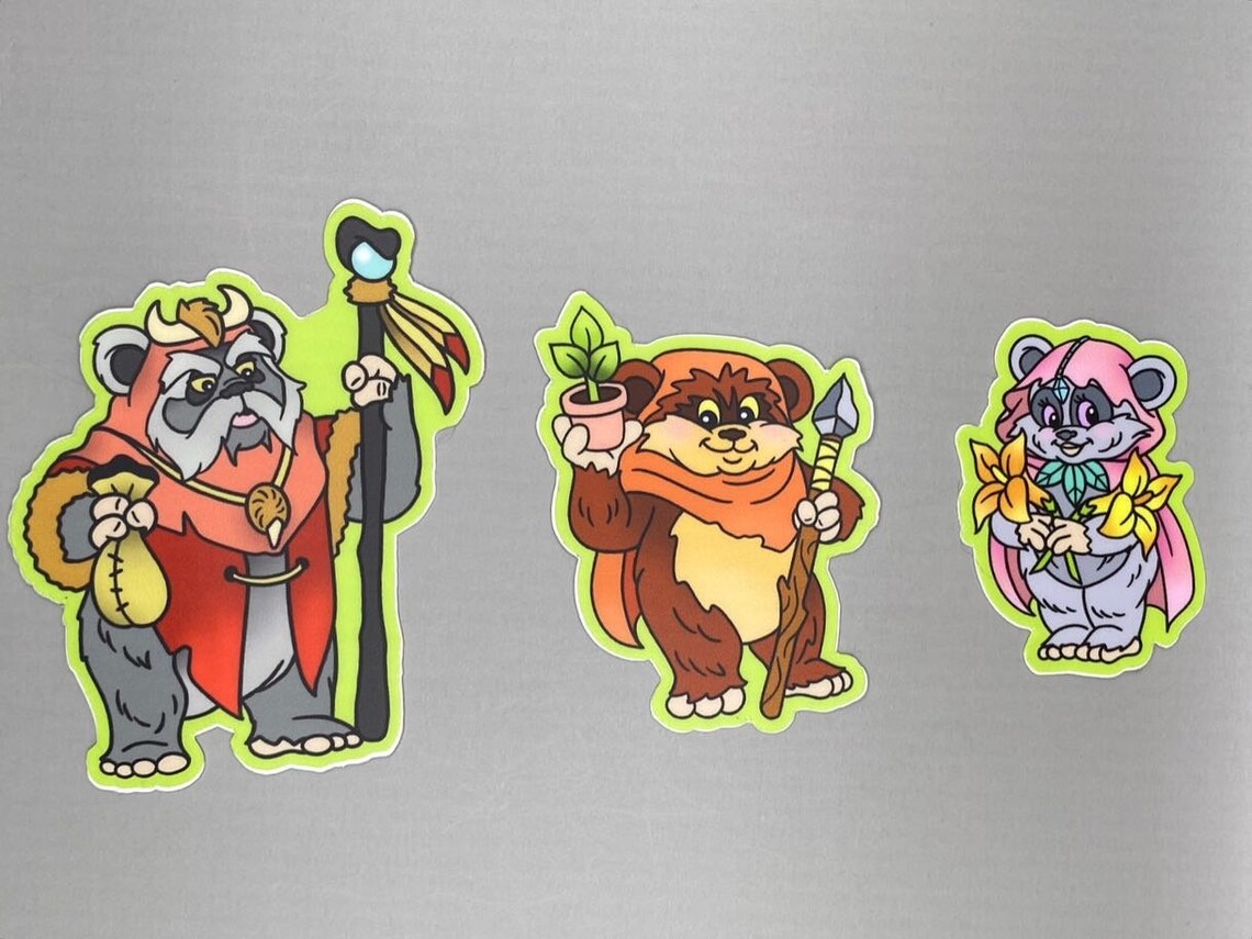 Ewok Cartoon Inspired Stickers Wave 1 - Etsy