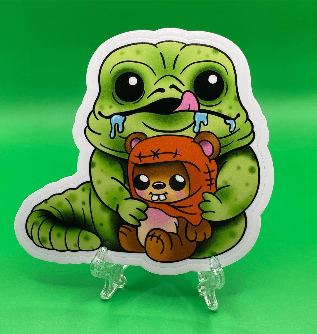 Let's Be Friends Jabba & Ewok Sticker - Etsy