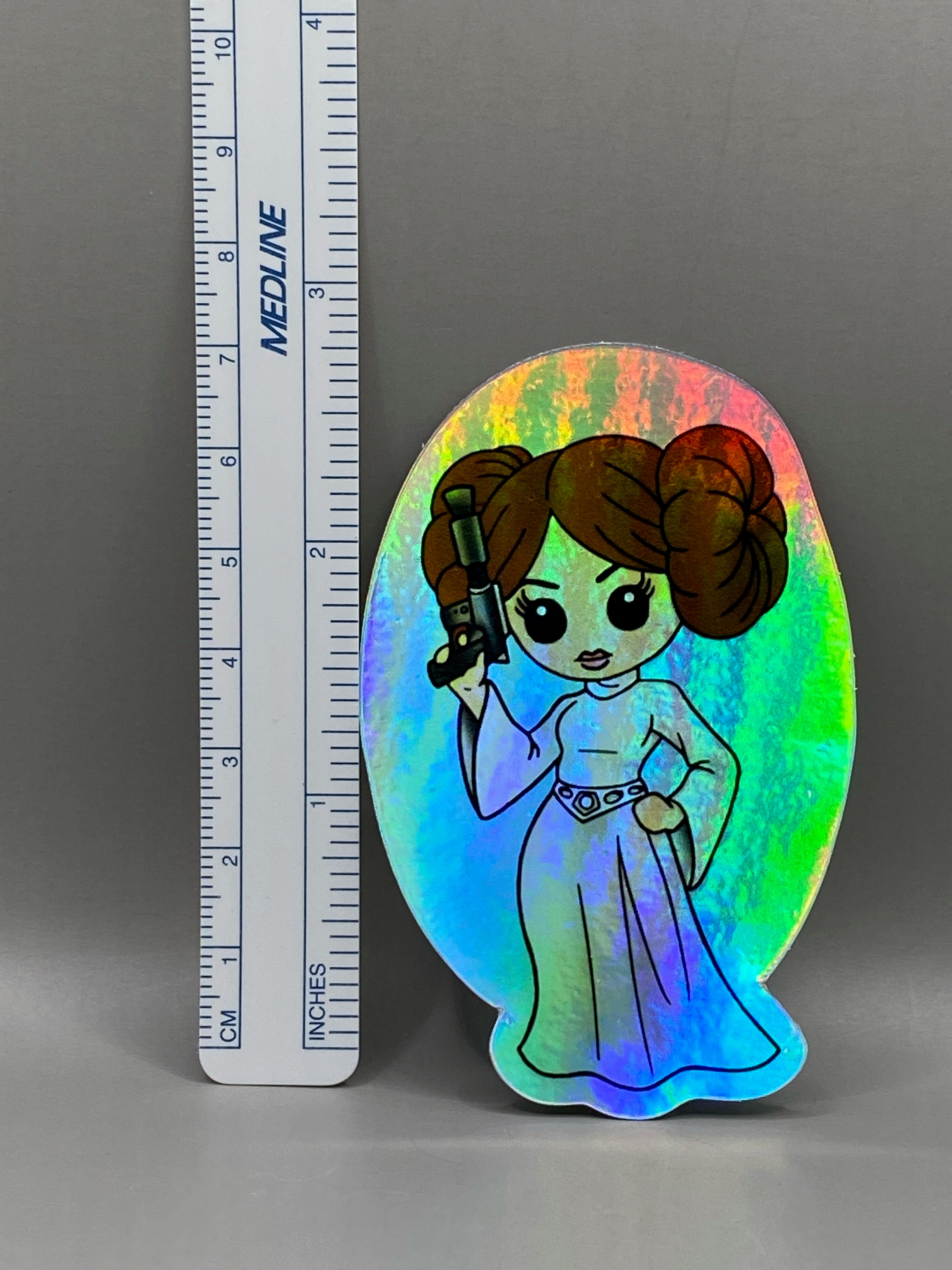 Metallic Princess Leia Sticker Star Wars Fan Art by #rebelartempire - Etsy
