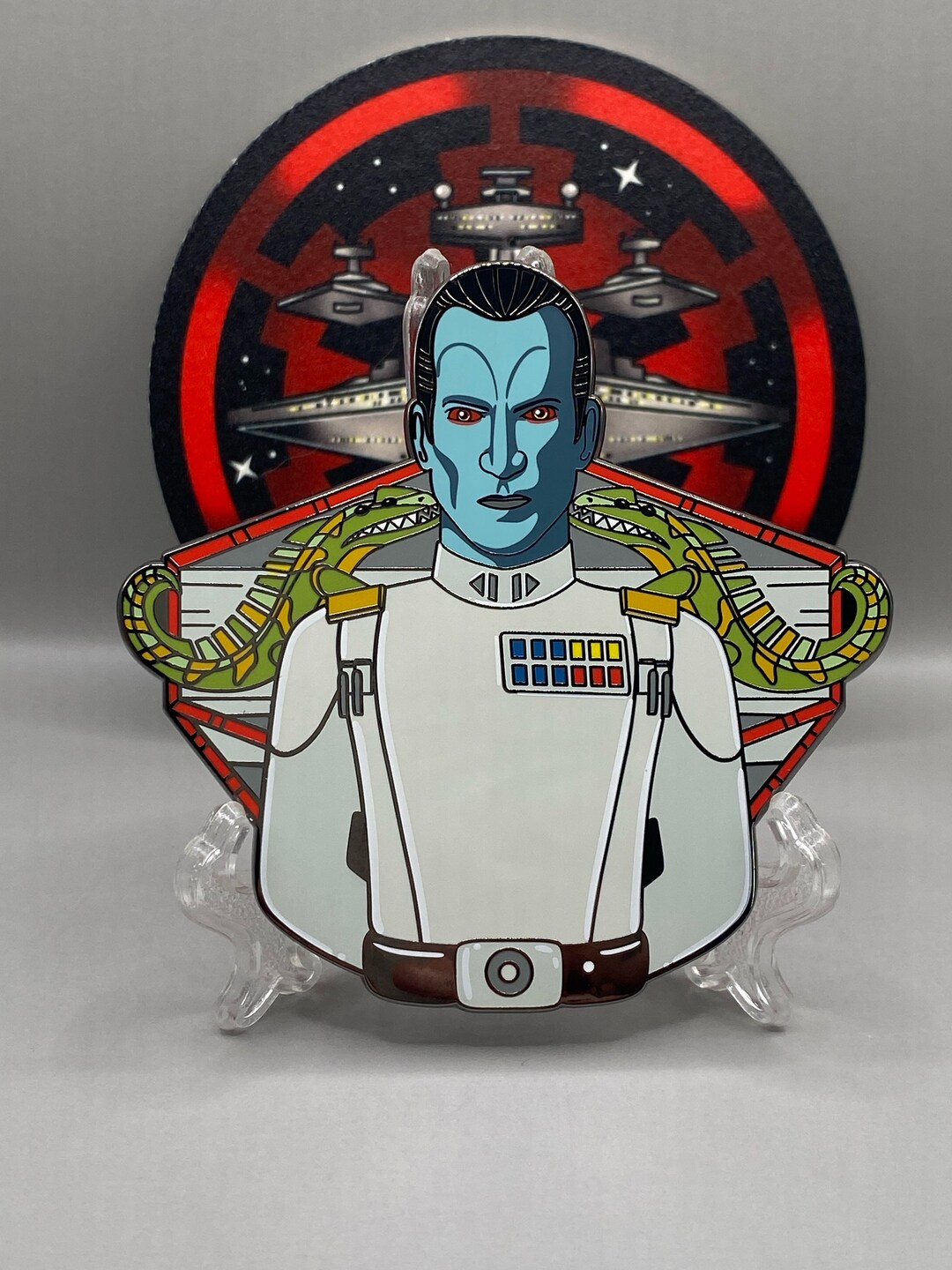 Grand Admiral Thrawn Hard Enamel Pin by #rebelartempire - Etsy